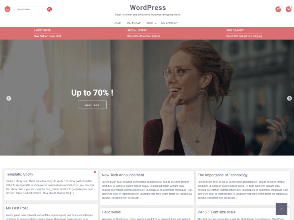 Free Theme: Retail Blogging | Smarter WordPress Themes